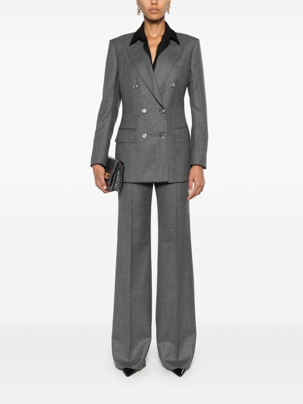 TOM FORD TOM FORD Mélange Double-Breasted Blazer