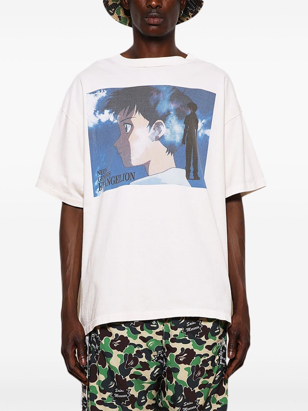 SAINT MXXXXXX evangelion shinji cotton t-shirt