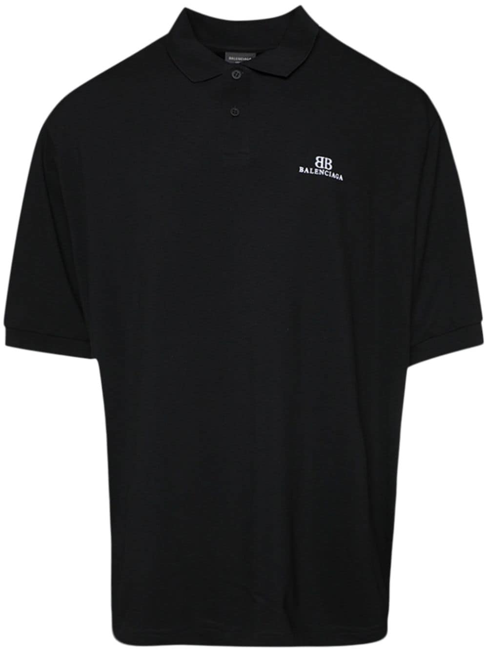Balenciaga Oversized Polo Shirt - Black | Editorialist
