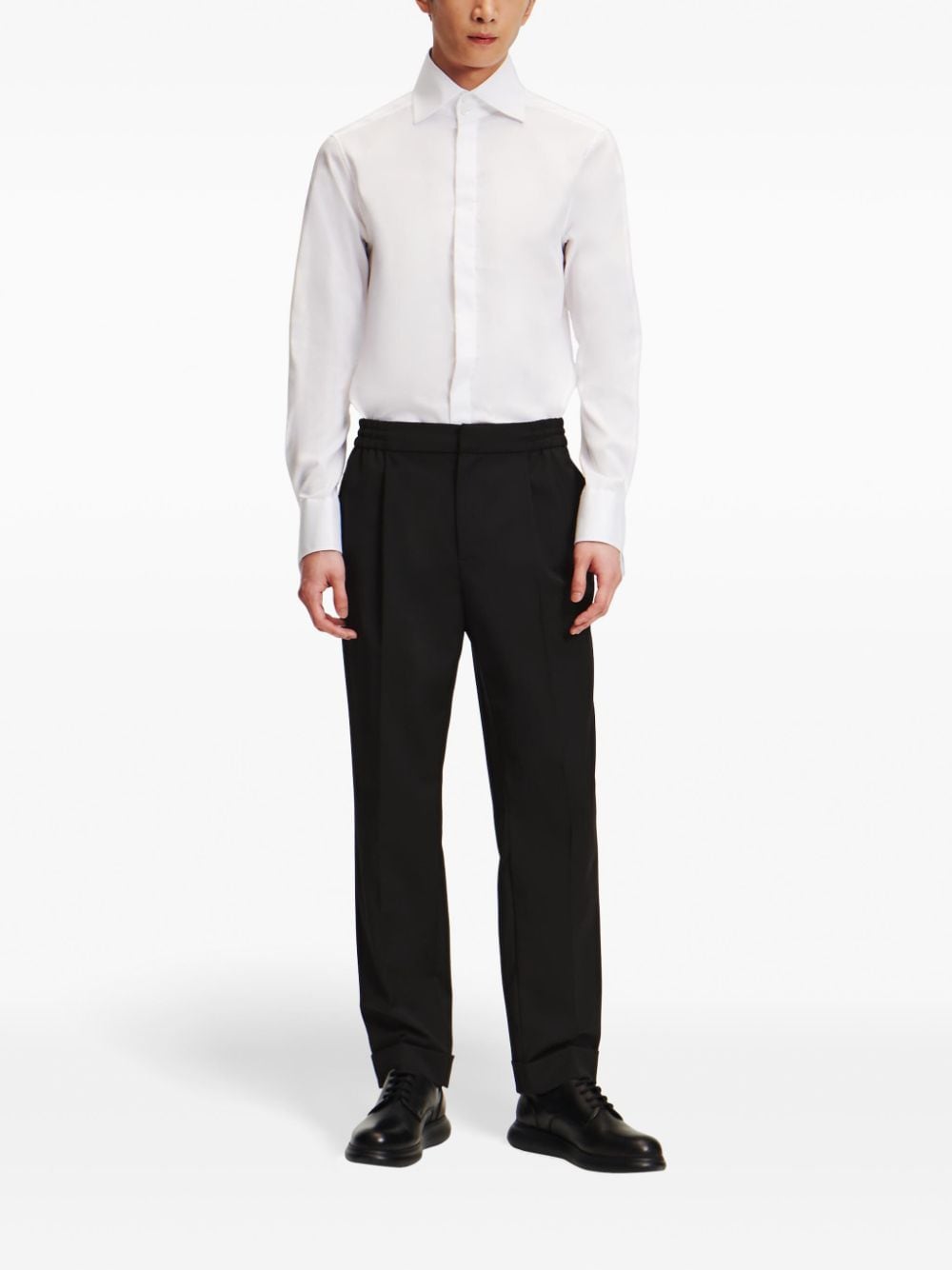 KARL LAGERFELD Karl Lagerfeld Tailored Wool-Blend Trousers