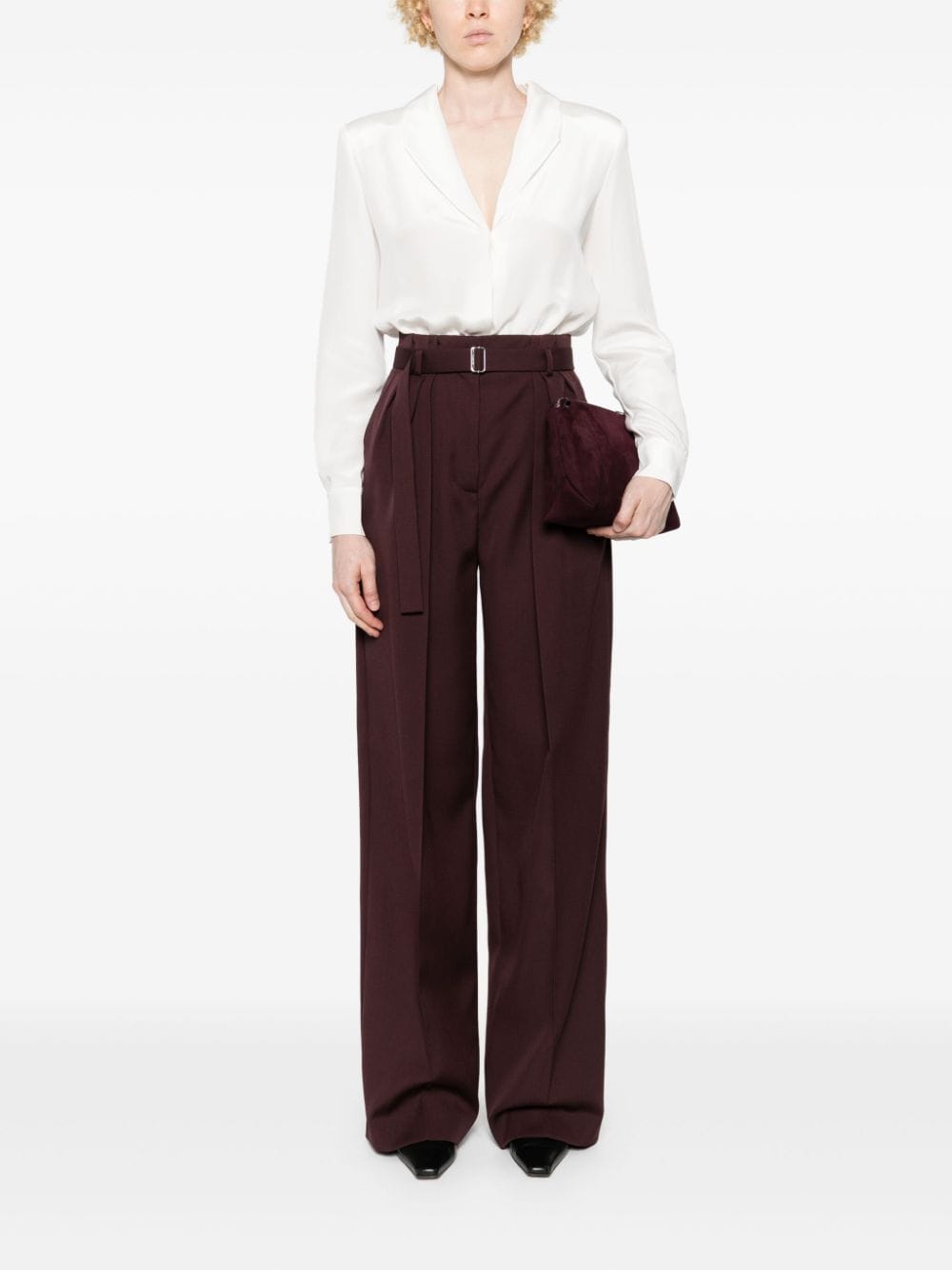 LANVIN Lanvin Belted Wool Twill Trousers
