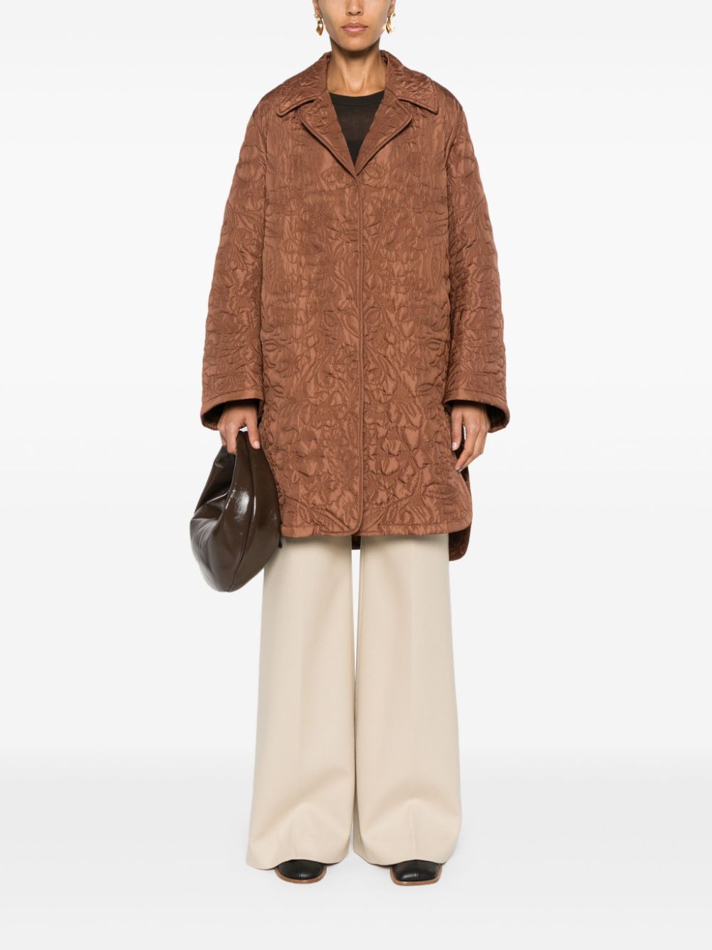 ERMANNO SCERVINO Ermanno Scervino Floral-Pattern Quilted Coat