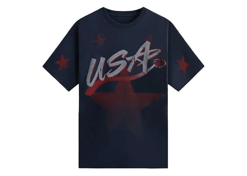 Kith Usa Basketball All Star Vintage Tee - Nocturnal
