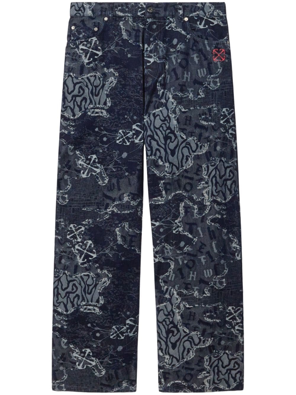 OFF-WHITE Off-White Arrow Jacquard Straight Jeans