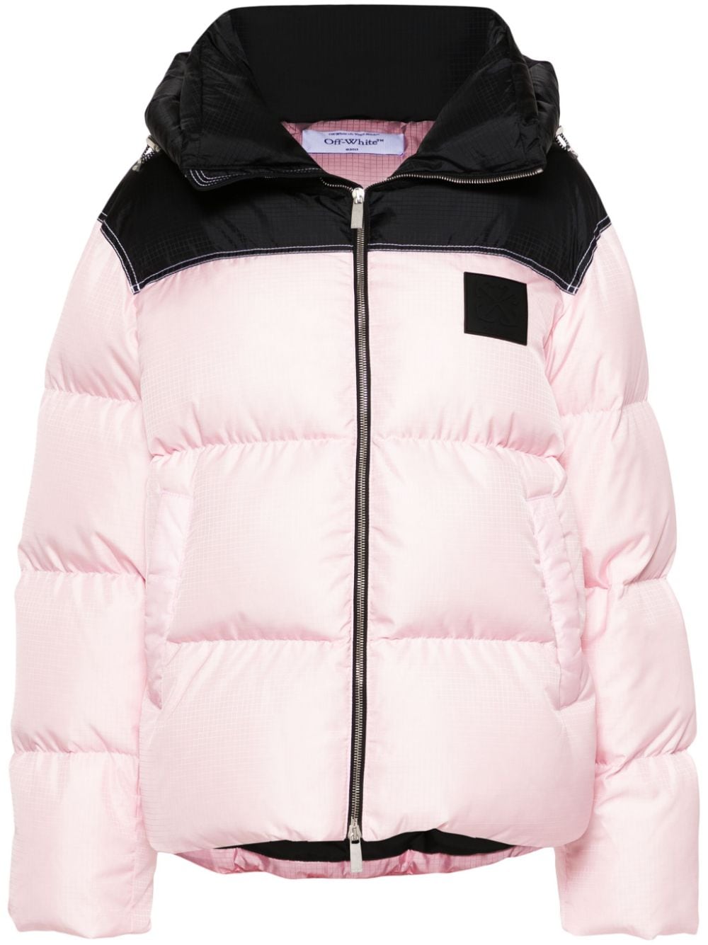 OFF-WHITE Off-White logo-appliqué puffer jacket