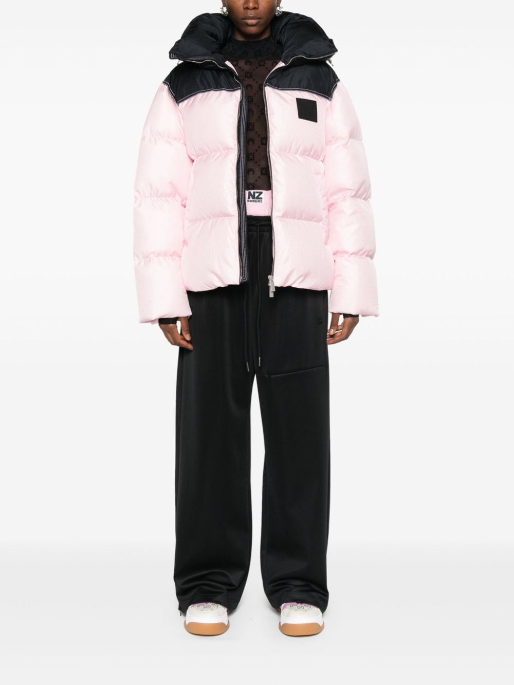 OFF-WHITE Off-White logo-appliqué puffer jacket