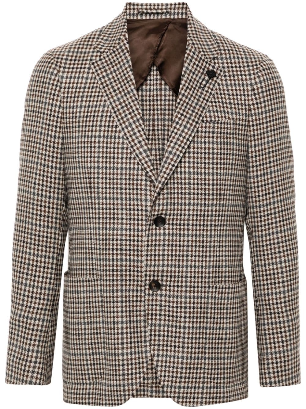 INCOTEX Checked Zip-Up Bomber Jacket
