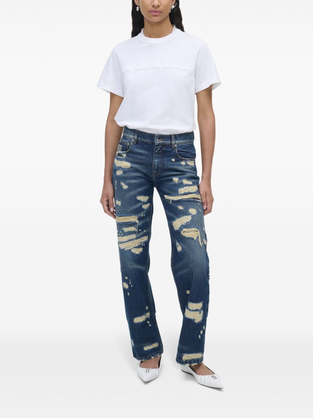 MARC JACOBS Marc Jacobs Distressed Straight-Leg Jeans