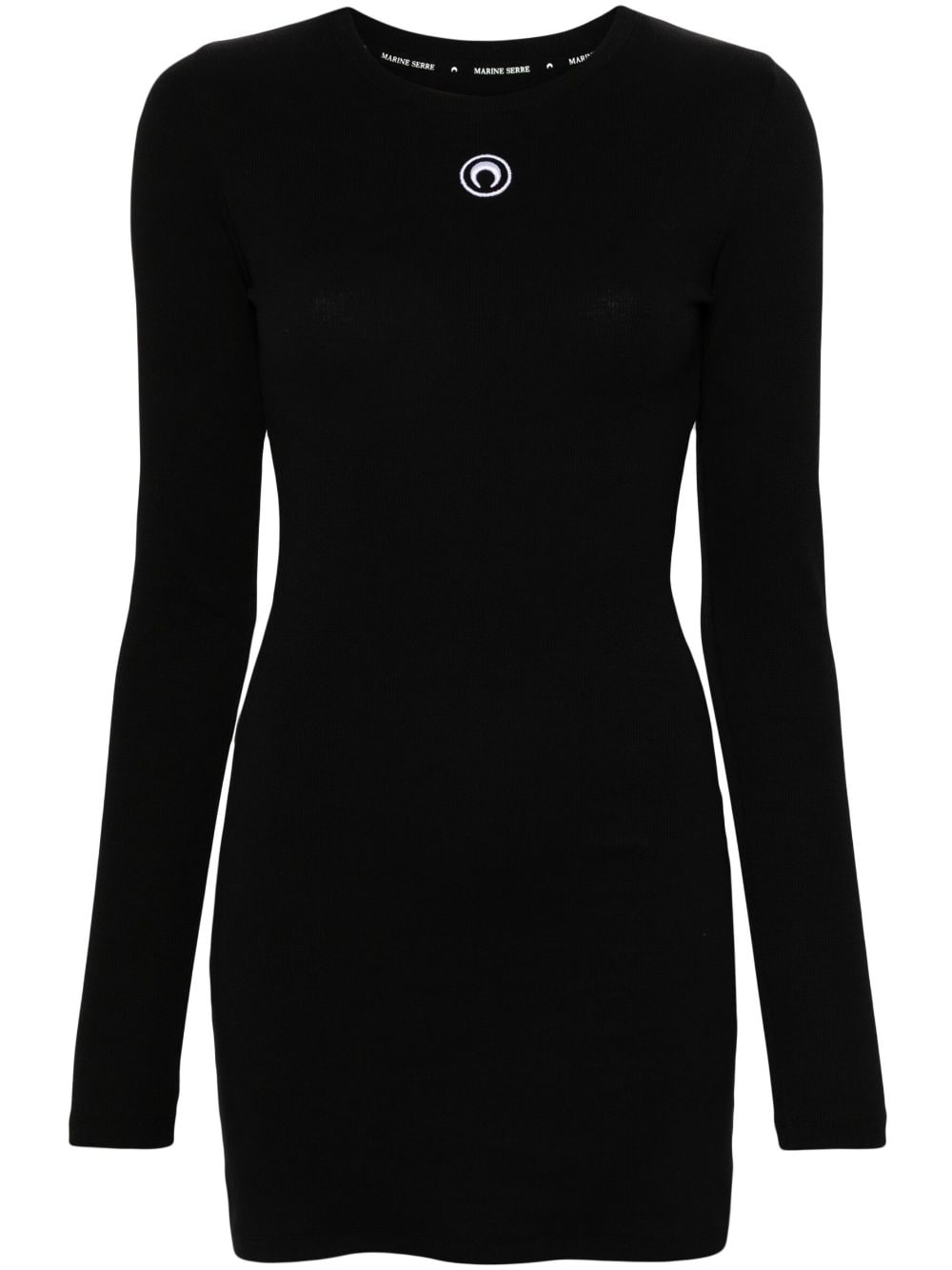 Marine Serre Moon Cotton Mini Dress - Black | Editorialist