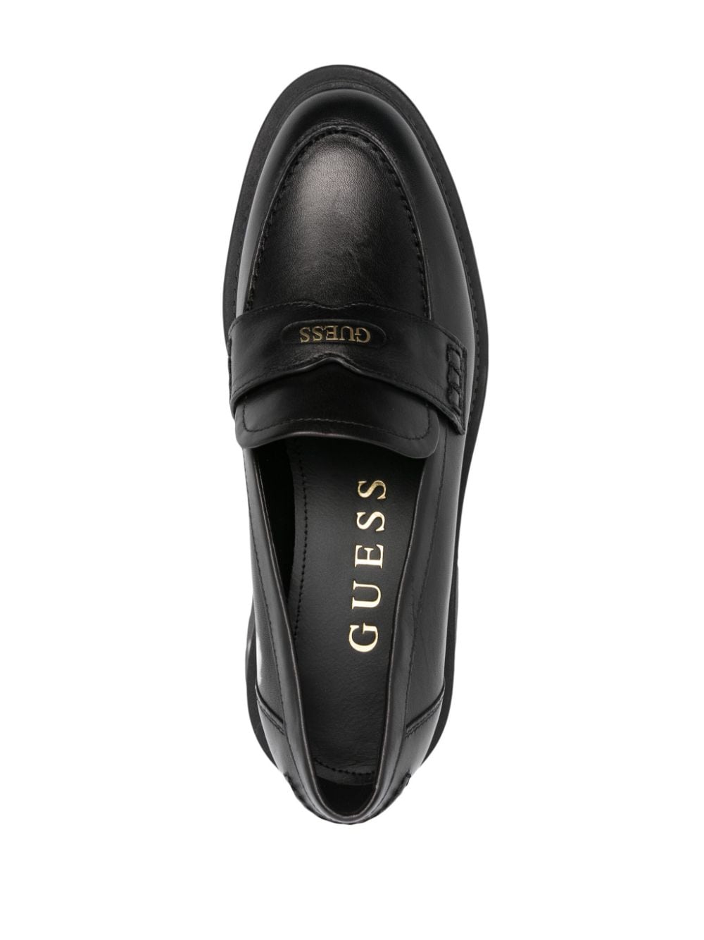 Buy Guess Logo-stamp Loafers - Black At 5% Off | Editorialist display picture 1