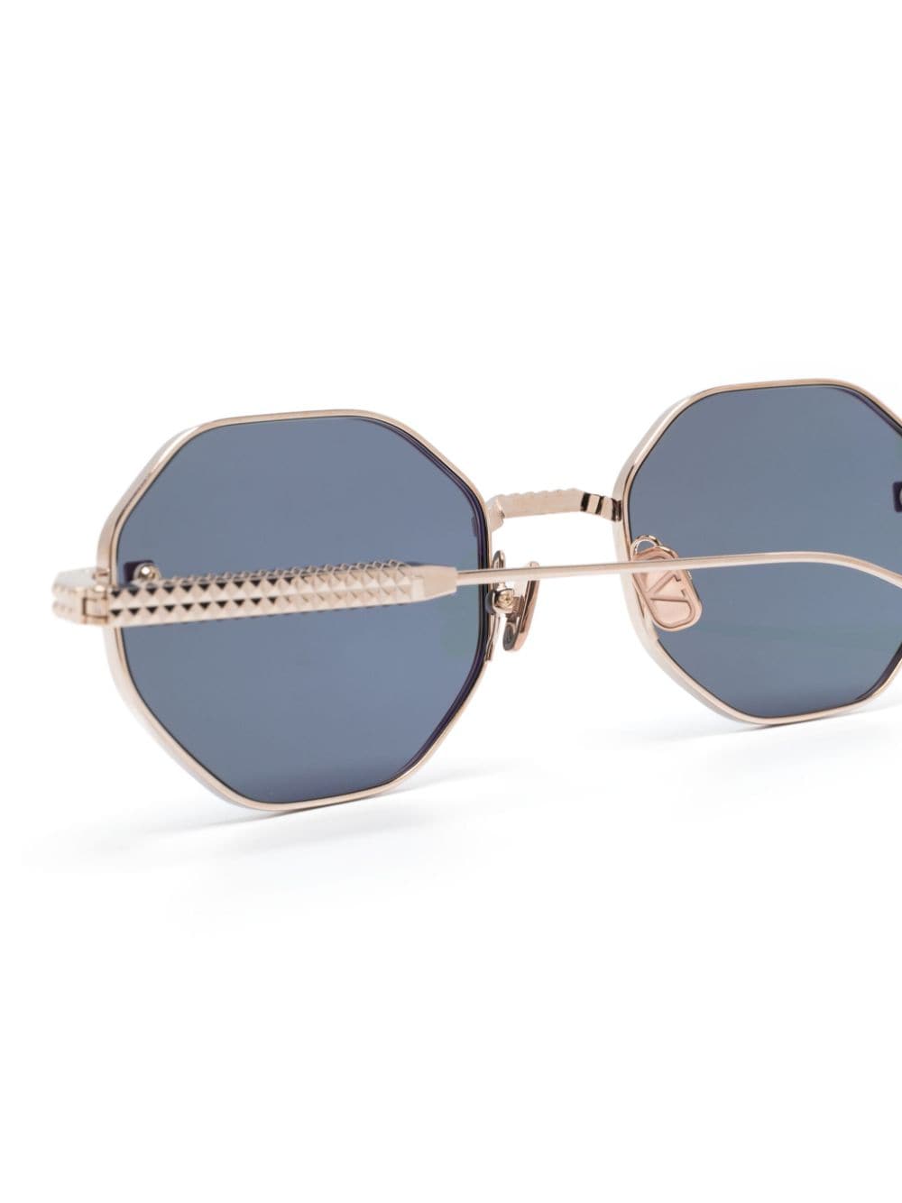 Valentino Garavani V-Stud Sunglasses In Gold - 33% Off  display picture 3