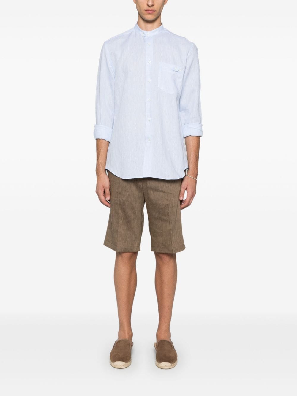 CORNELIANI Corneliani Slub-Texture Shorts