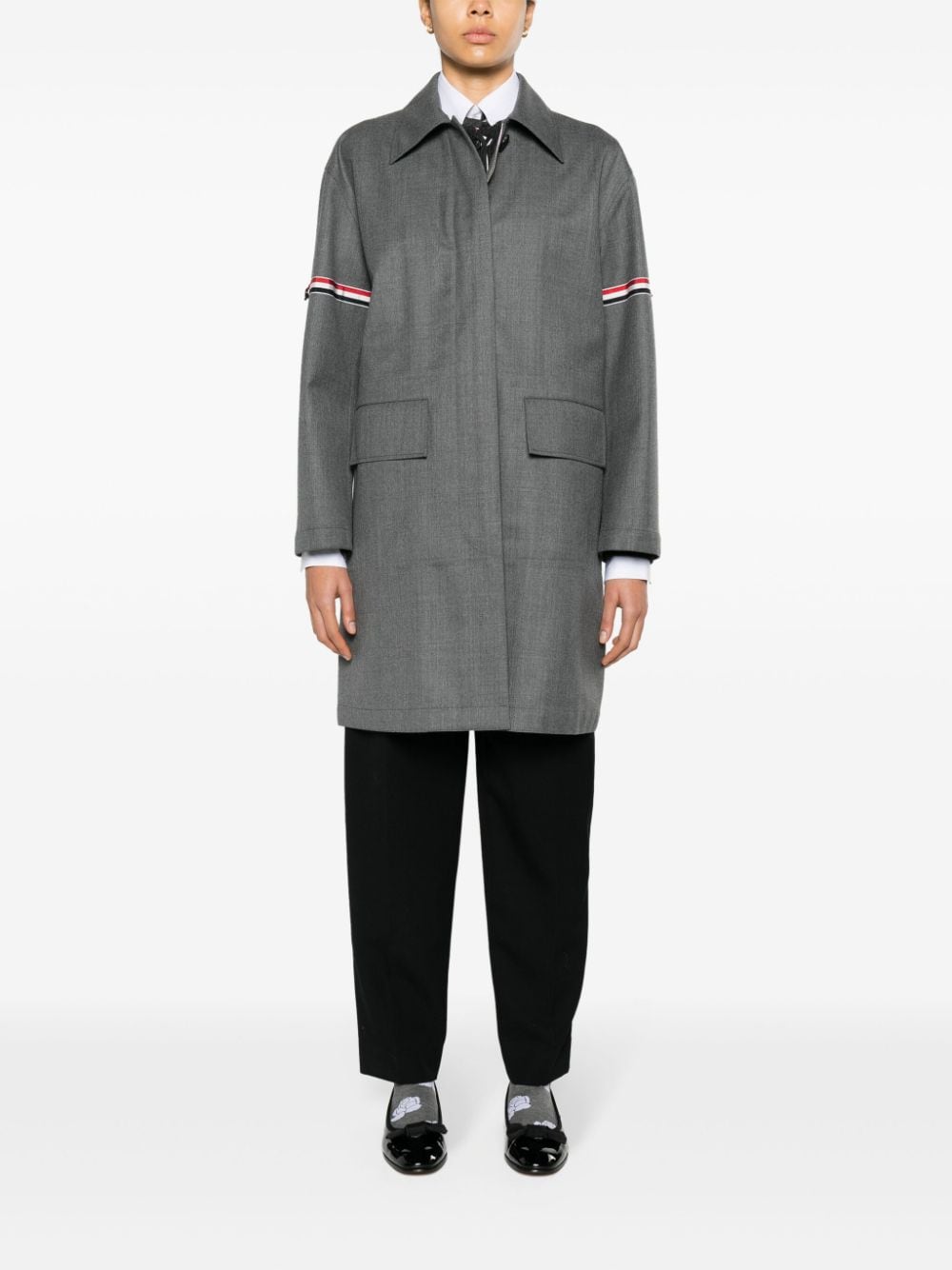 THOM BROWNE Thom Browne RWB-Stripe Twill Coat
