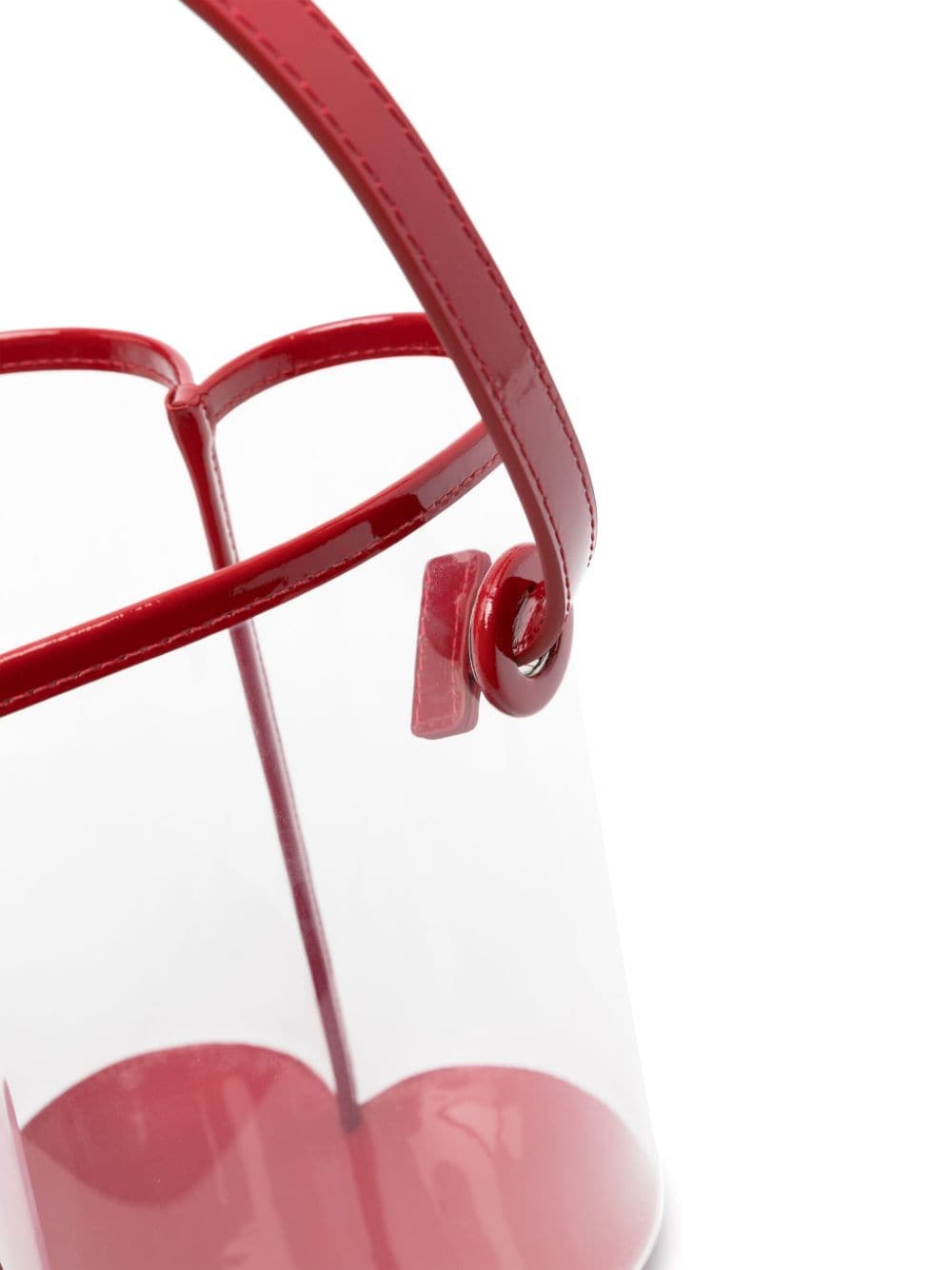 Vasic Heart Clear Bucket Bag - Red | Editorialist