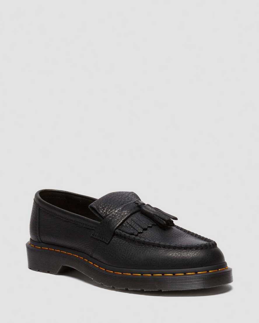 Dr. Martens Adrian Gothic Americana Leather Loafes - Black