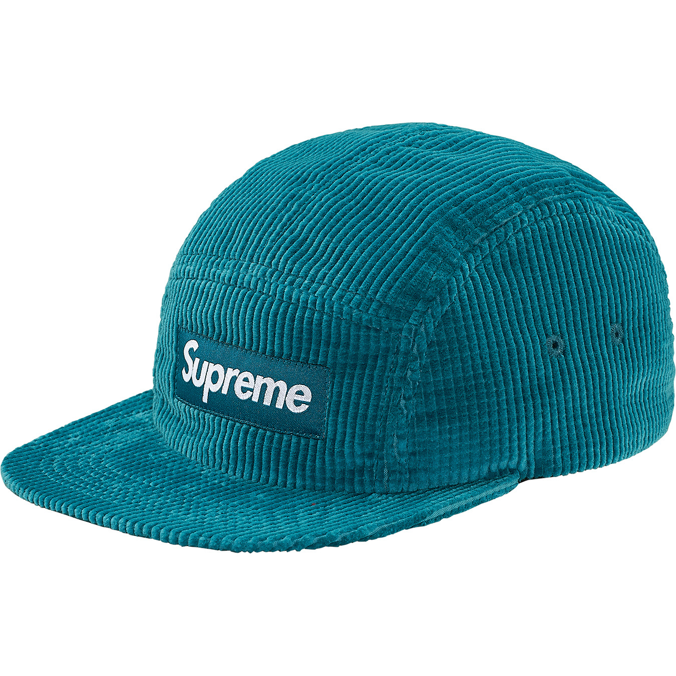 Supreme Waffle Corduroy Camp Cap - Teal | Editorialist