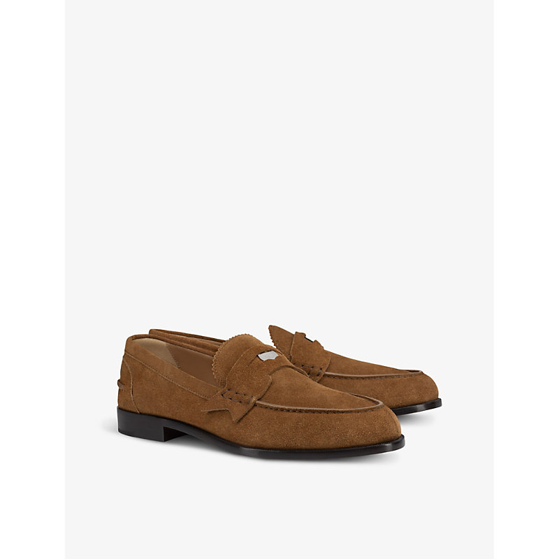 Christian Louboutin Penny Suede Loafers - Rhea | Editorialist