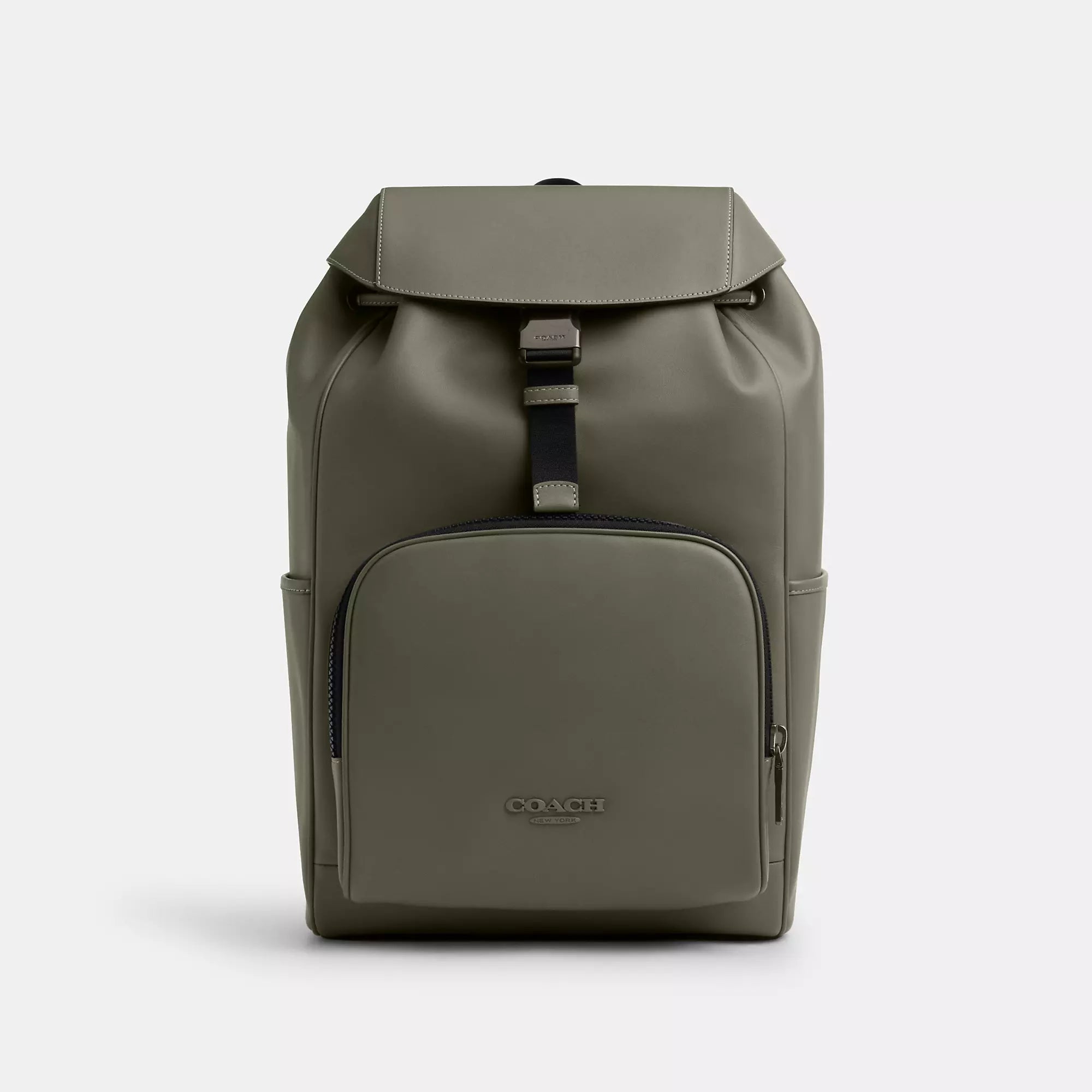 Coach Outlet Leather Backpack In Green - 0% Off | Editorialist display picture 2