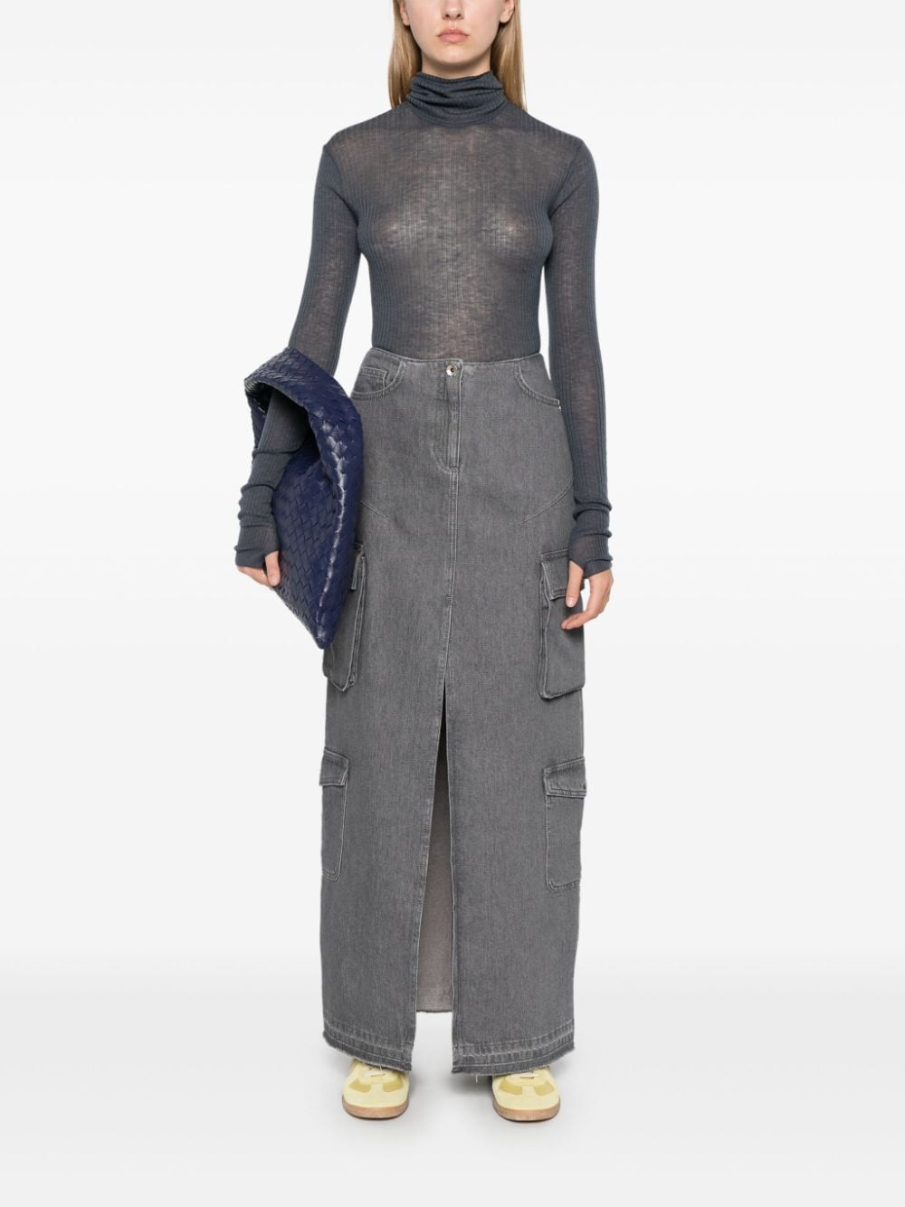 PATRIZIA PEPE Patrizia Pepe Logo-Plaque Maxi Skirt
