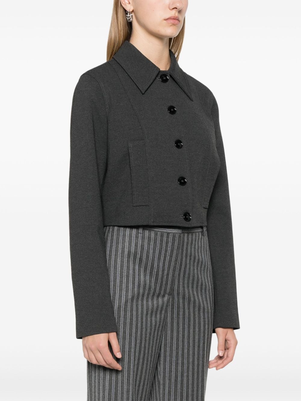 PINKO PINKO Single-Breasted Cropped Jacket