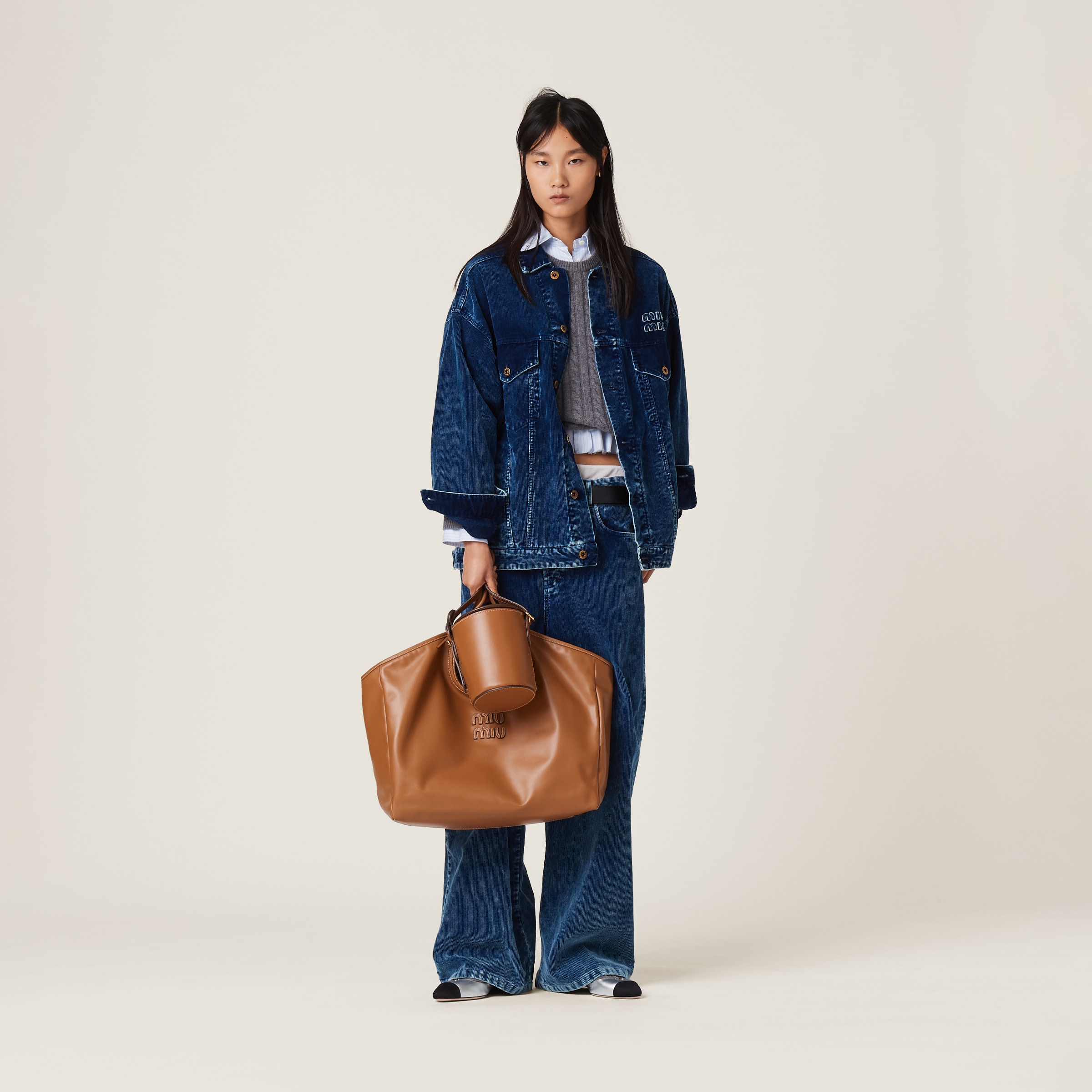 Miu Miu Ivy Leather Tote - Cognac | Editorialist