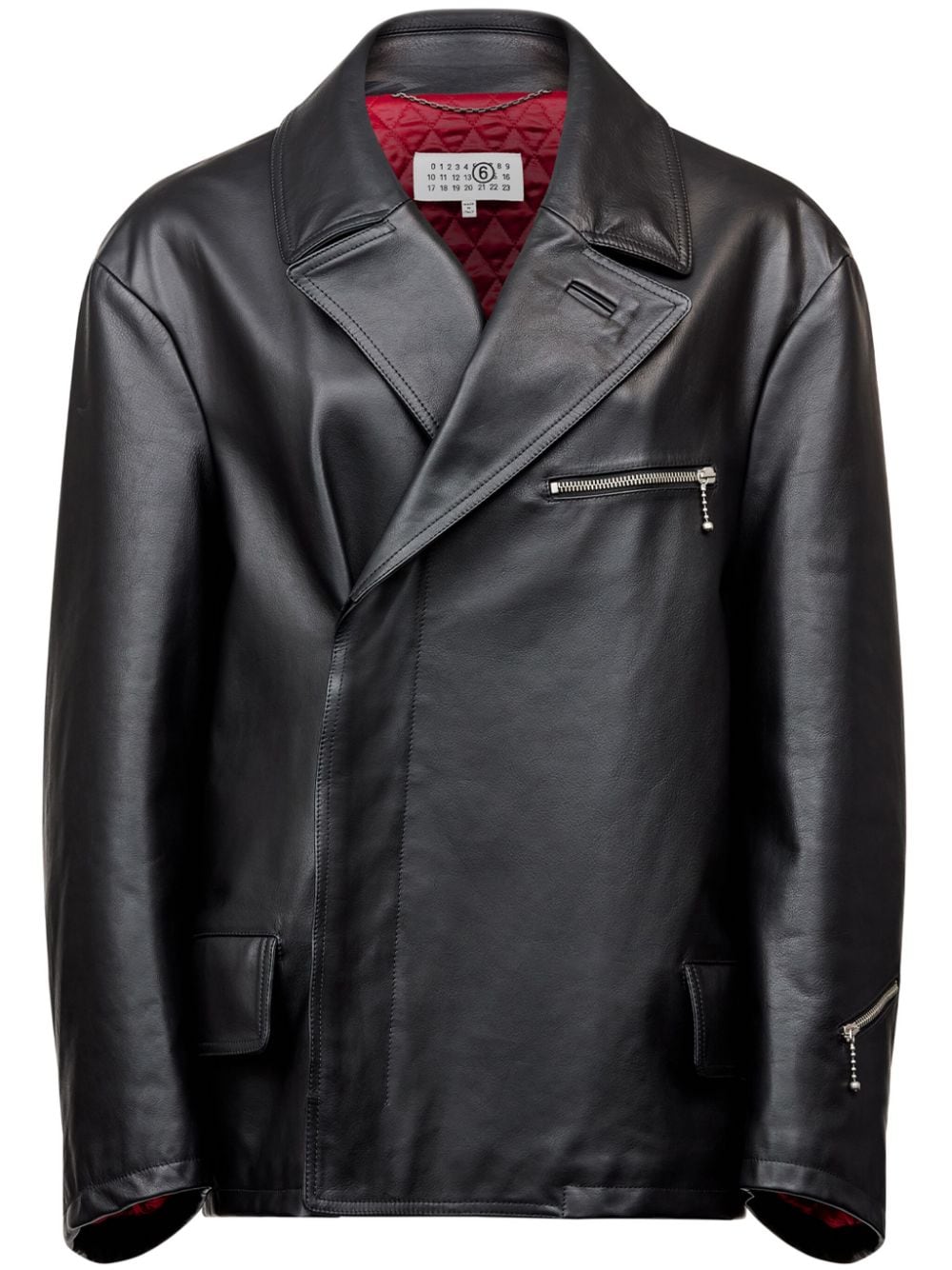 MAISON MARGIELA MM6 Maison Margiela Zip-Detailing Leather Jacket
