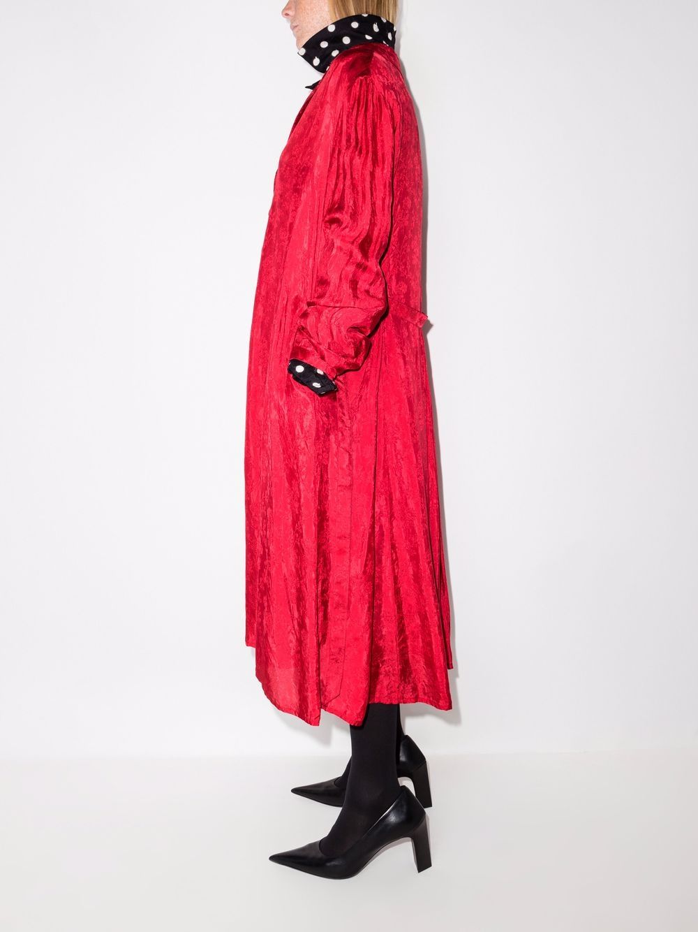 BALENCIAGA Balenciaga Reversible Belted Polka Dot Dress