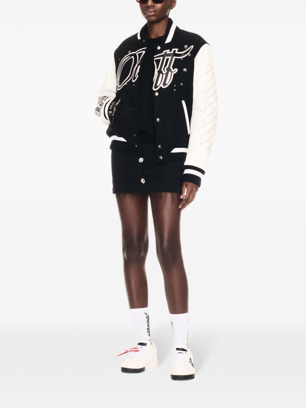 OFF-WHITE Off-White Wo Bling Stars Varsity Jacket