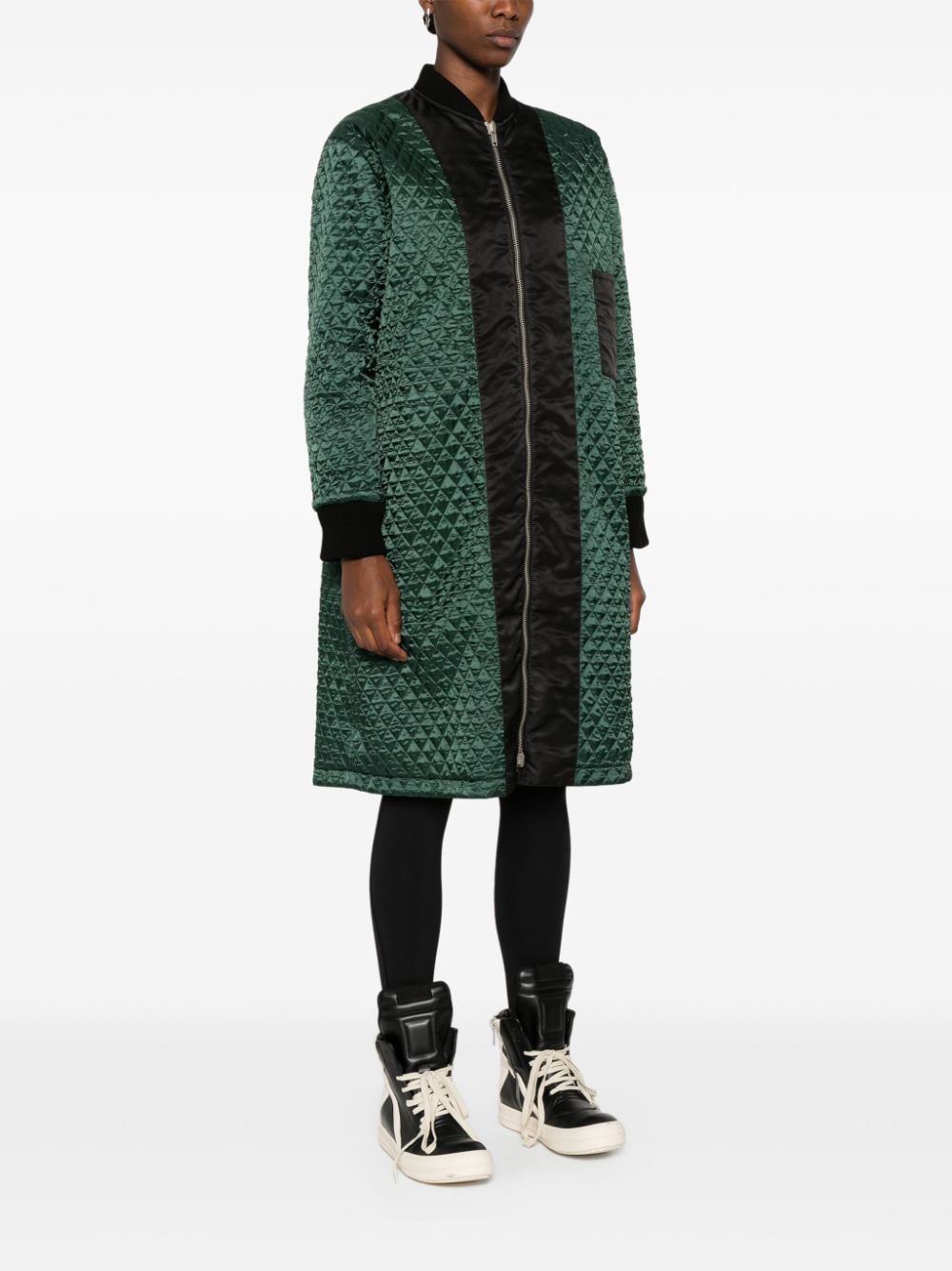 MAISON MARGIELA MM6 Maison Margiela Single-Stitch Logo Quilted Coat