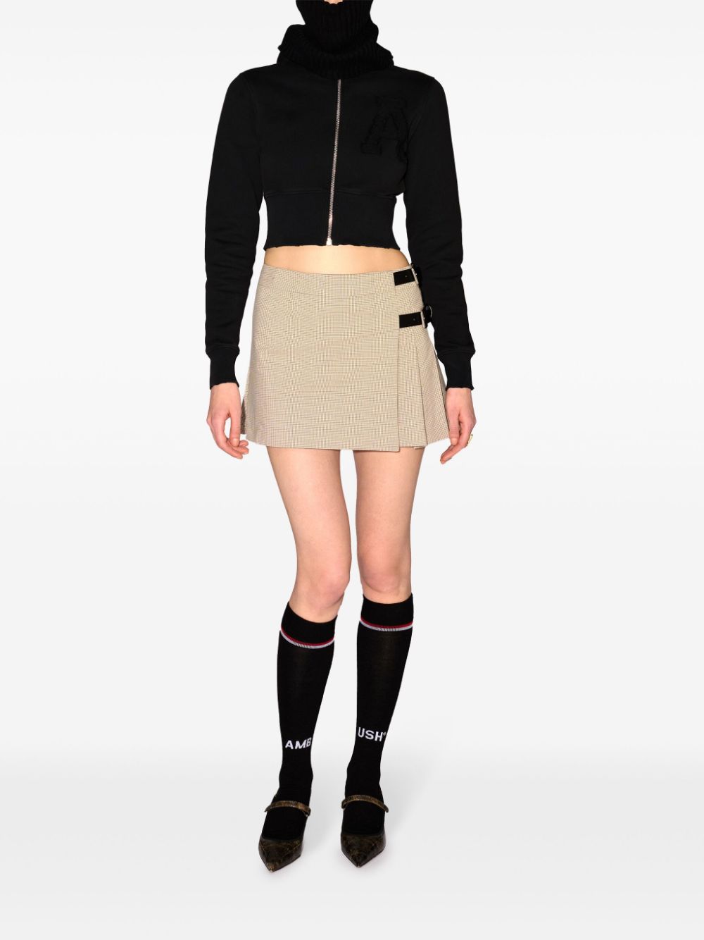 AMBUSH AMBUSH Checkered Belted Miniskirt