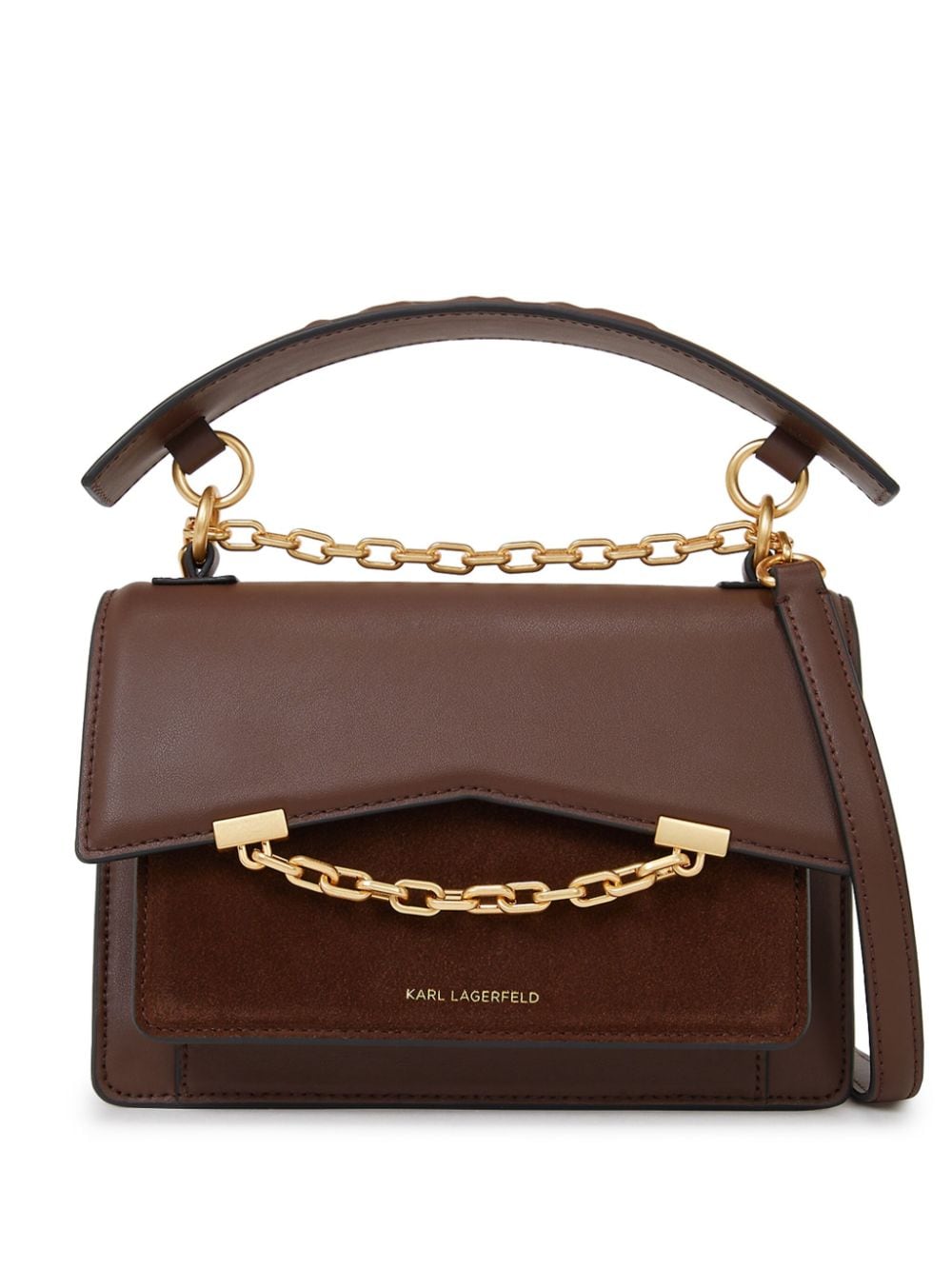 Karl Lagerfeld K/Seven Grainy Suede Cross Body Bag - Brown