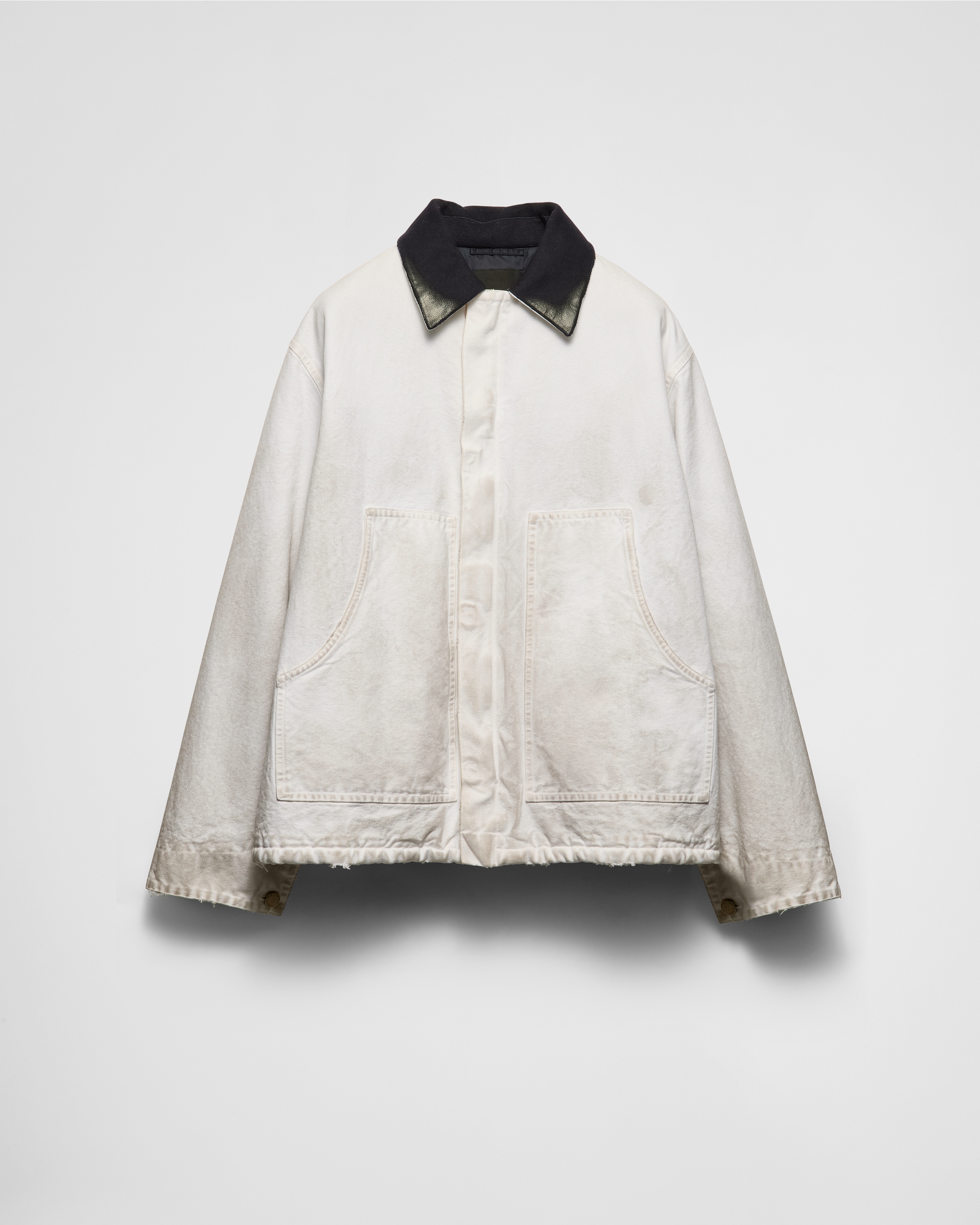 プラダ　PRADA シャーリングディテールコットンジャケット　ホワイト　40 Prada Cotton Jacket - White | Editorialist
