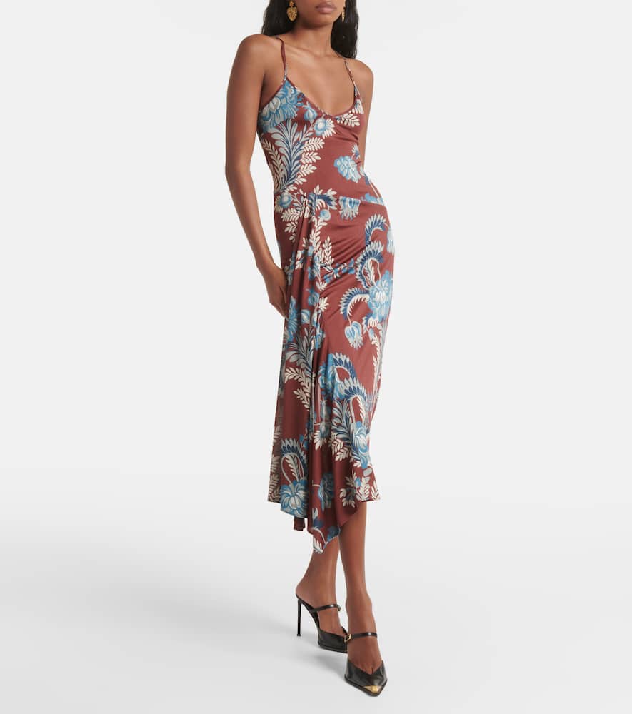 lisbeth floral cap sleeve satin midi dress Lisbeth Midi Dress