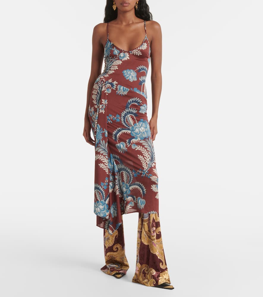 scotch and soda printed satin dress SCOTCH & SODA Printed Satin Midi Dress
