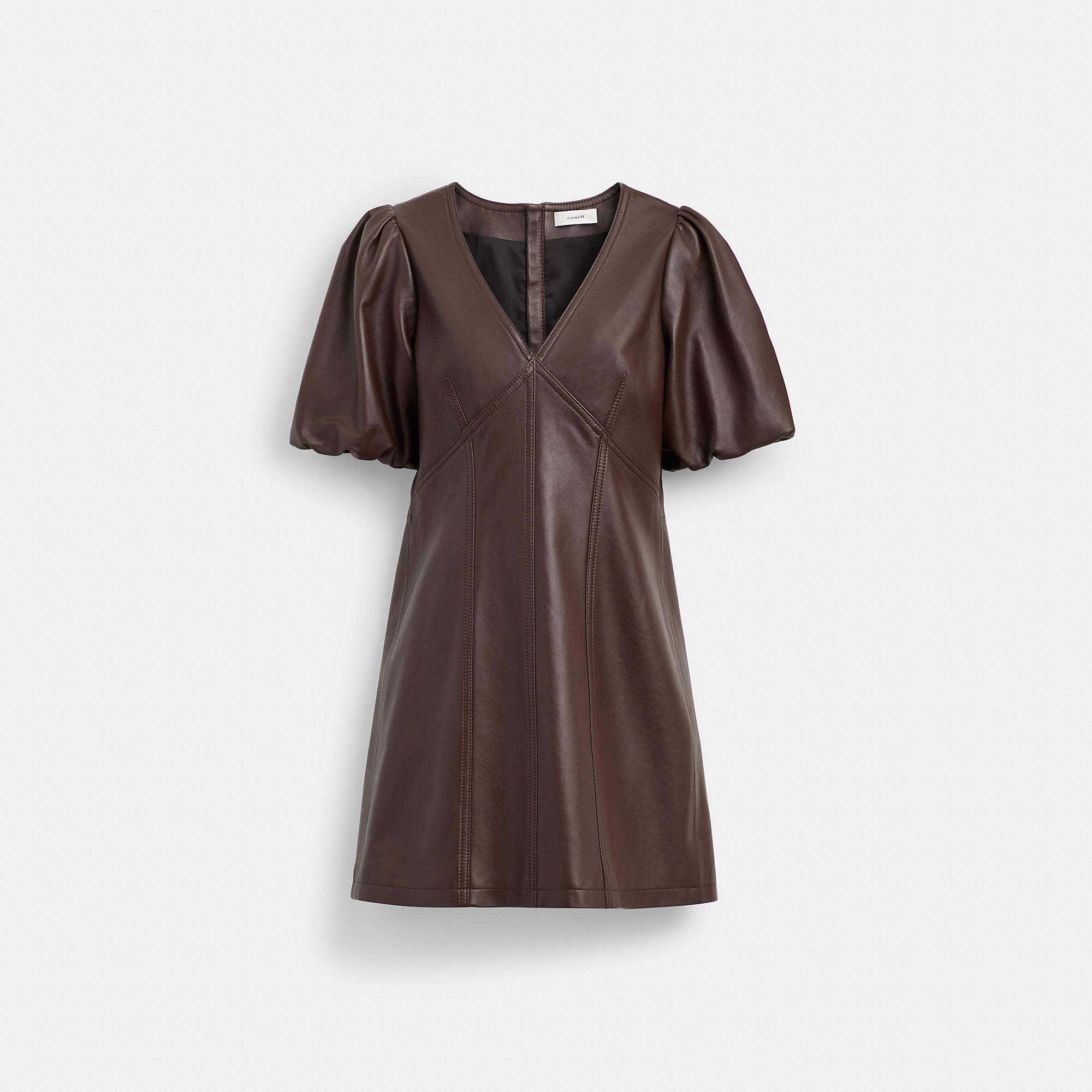 coach leather dress Buy Puff Sleeve - Brown At 50% Off extra_40_large