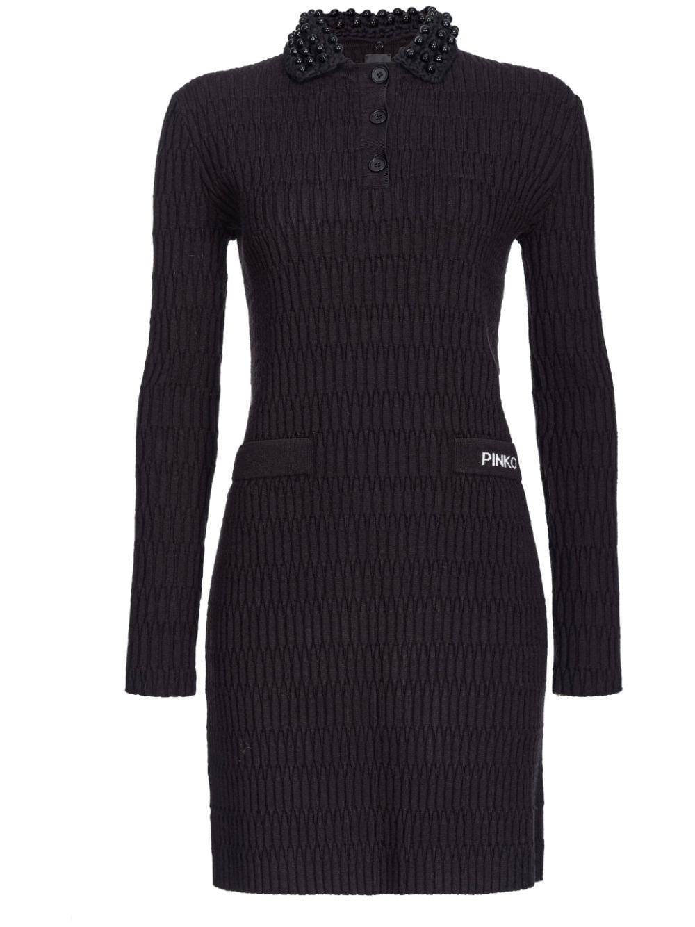 pinko knitted dress PINKO V-neck Knitted Dress | Grey