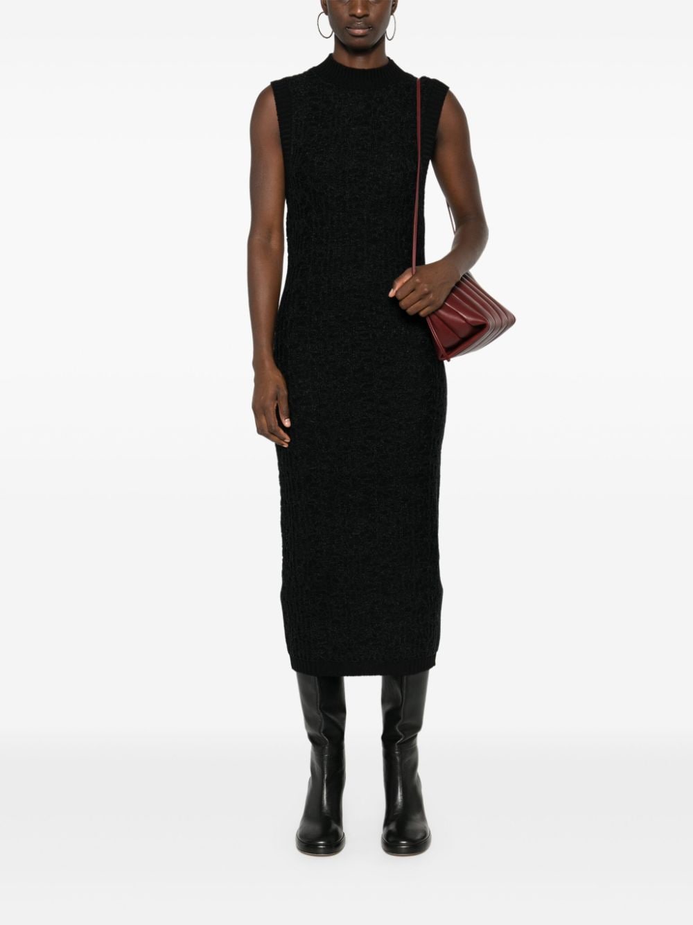 DONDUP DONDUP Logo-Plaque Midi Dress