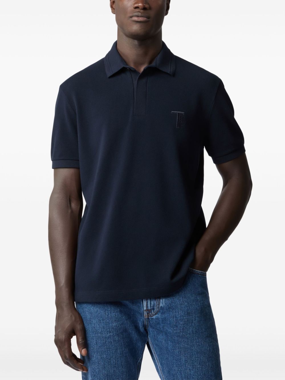 TOD'S embroidered-logo polo shirt