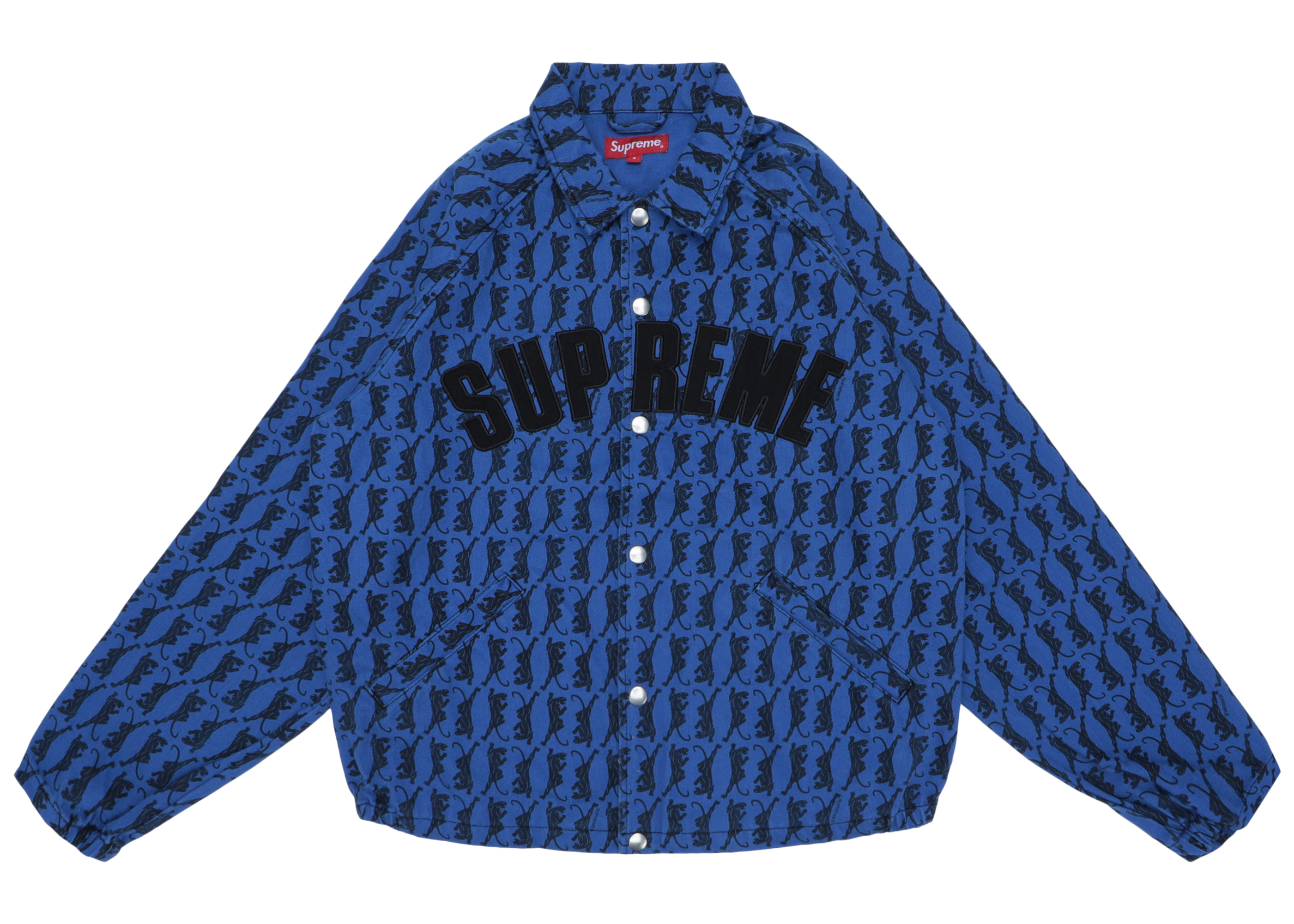 Supreme Snap Front Twill Jacket - Blue | Editorialist