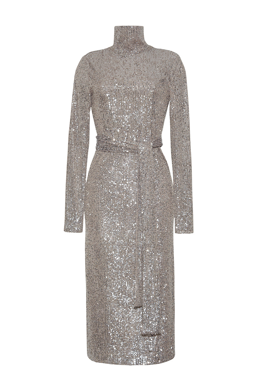 Cara Cara Piper Sequin Dress In Silver Sequins - 50% Off | Editorialist