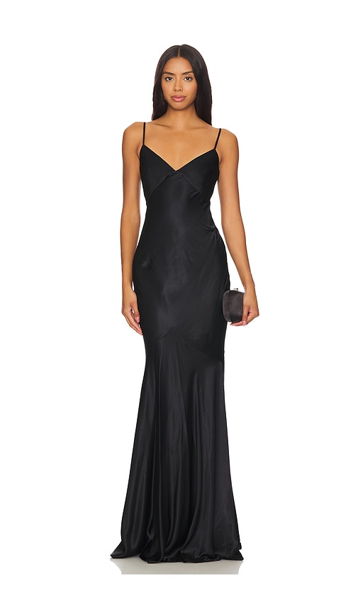 Lovers And Friends Anderson Gown - Black | Editorialist