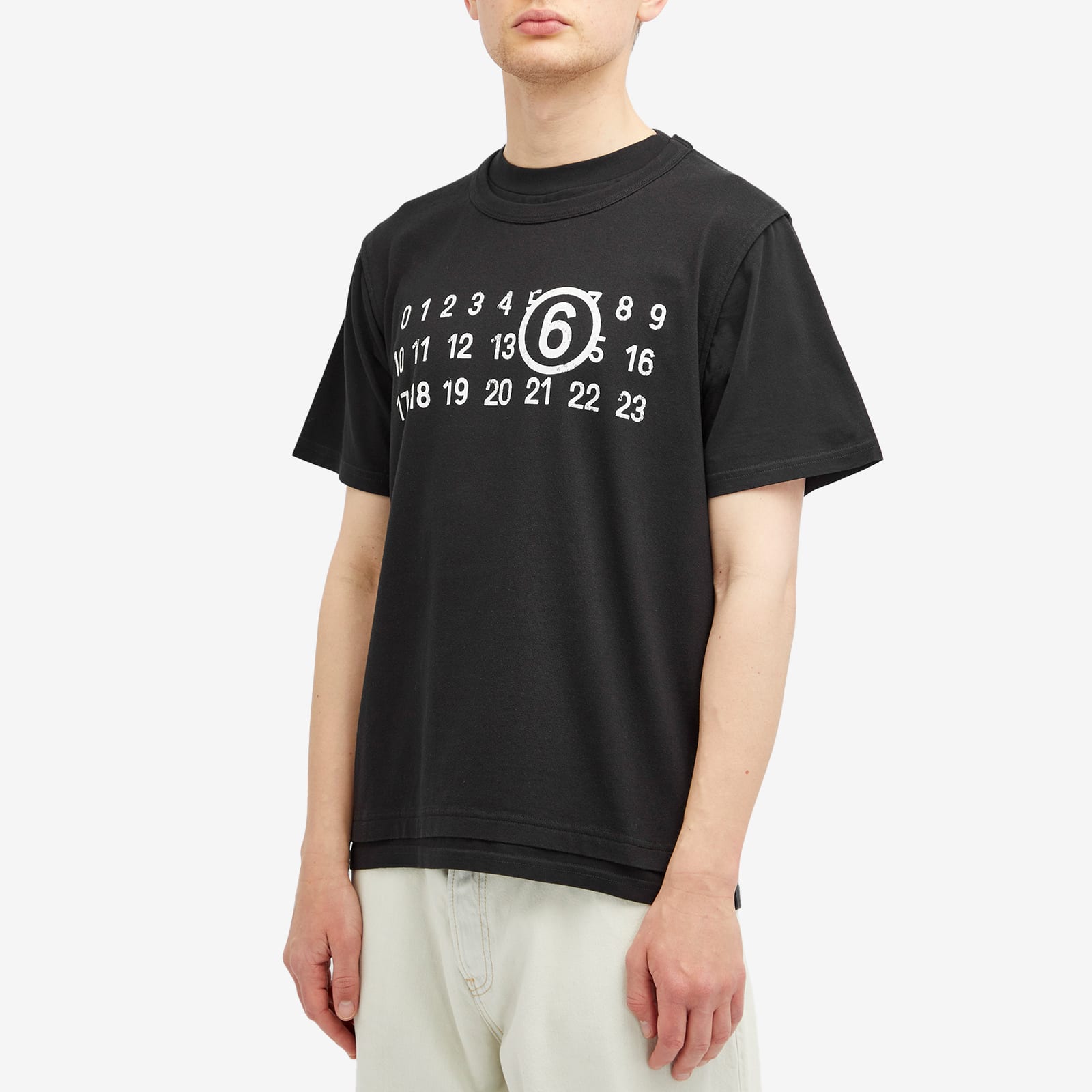 Maison Margiela Number Logo T-Shirt In Black - 40% Off | Editorialist
