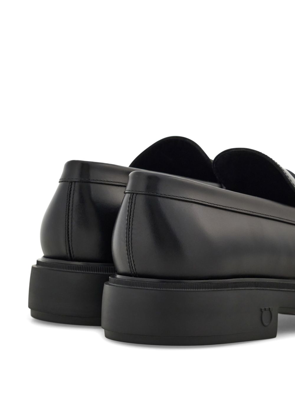 Salvatore Ferragamo Caligola Leather Penny Loafers Men\'s 10.5 EE Black Leather Buy FERRAGAMO Caligola Leather Loafers - Black At 5% Off  main image 2