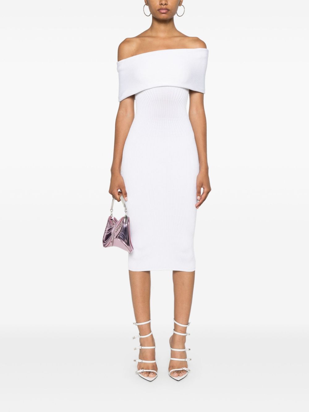 MUGLER Mugler Off-Shoulder Knit Dress