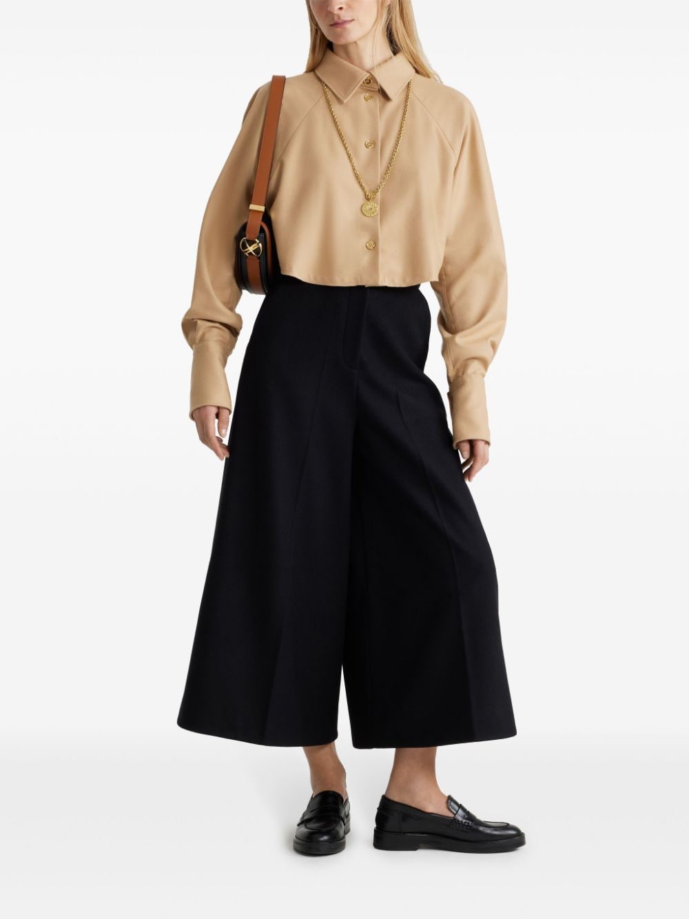 PATOU Patou Cropped Organic Cotton Shirt