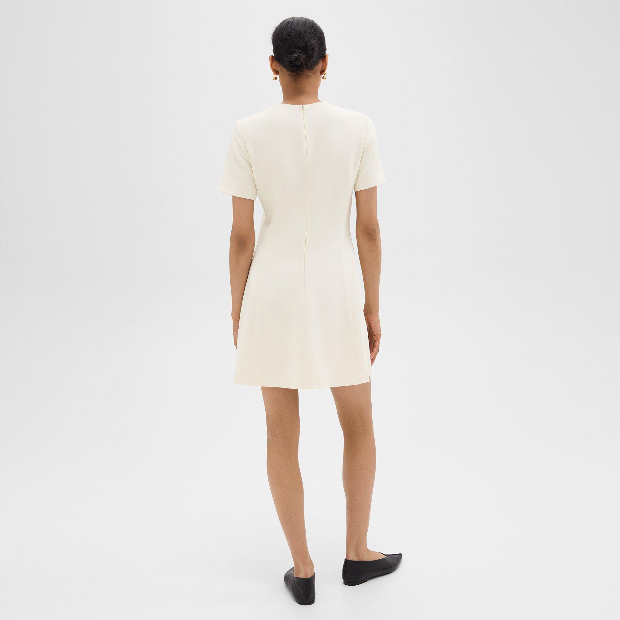 Theory Flared Mini Dress In Black - 50% Off | Editorialist
