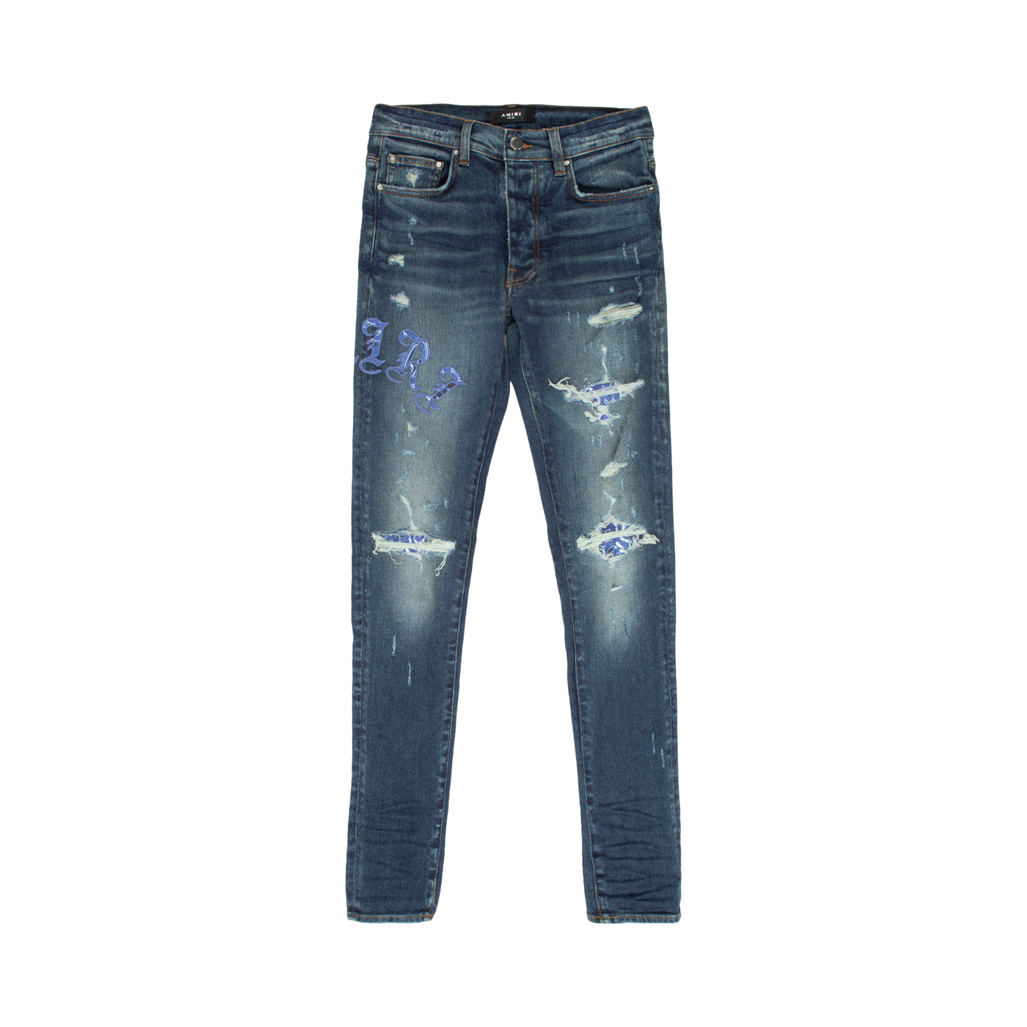 AMIRI アミリ OLD ENGLISH LOGO JEANS 30 31389393~blue_0.png