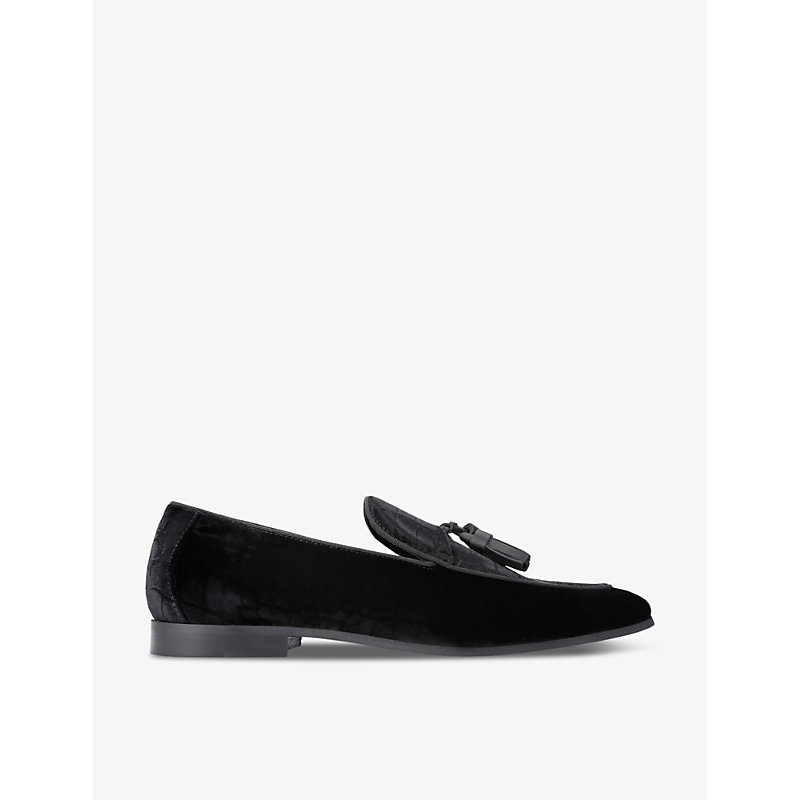 Kurt Geiger Henry Tassel-Embellished Quilted Velvet Loafers  display picture 1