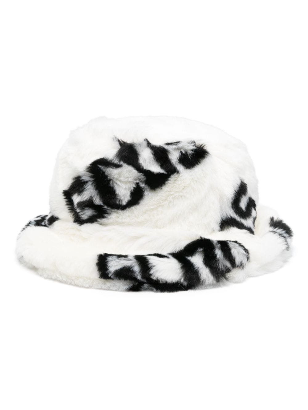 Gcds Faux-Fur Bucket Hat - Off White | Editorialist display picture 2