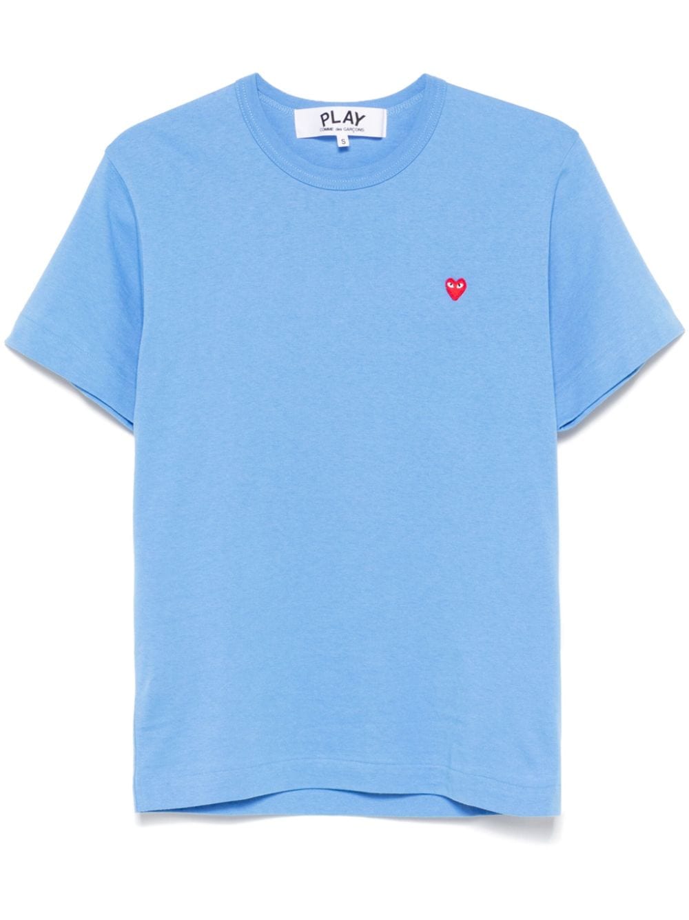 Play Comme Des Garcon Cotton T-Shirt - Blue | Editorialist